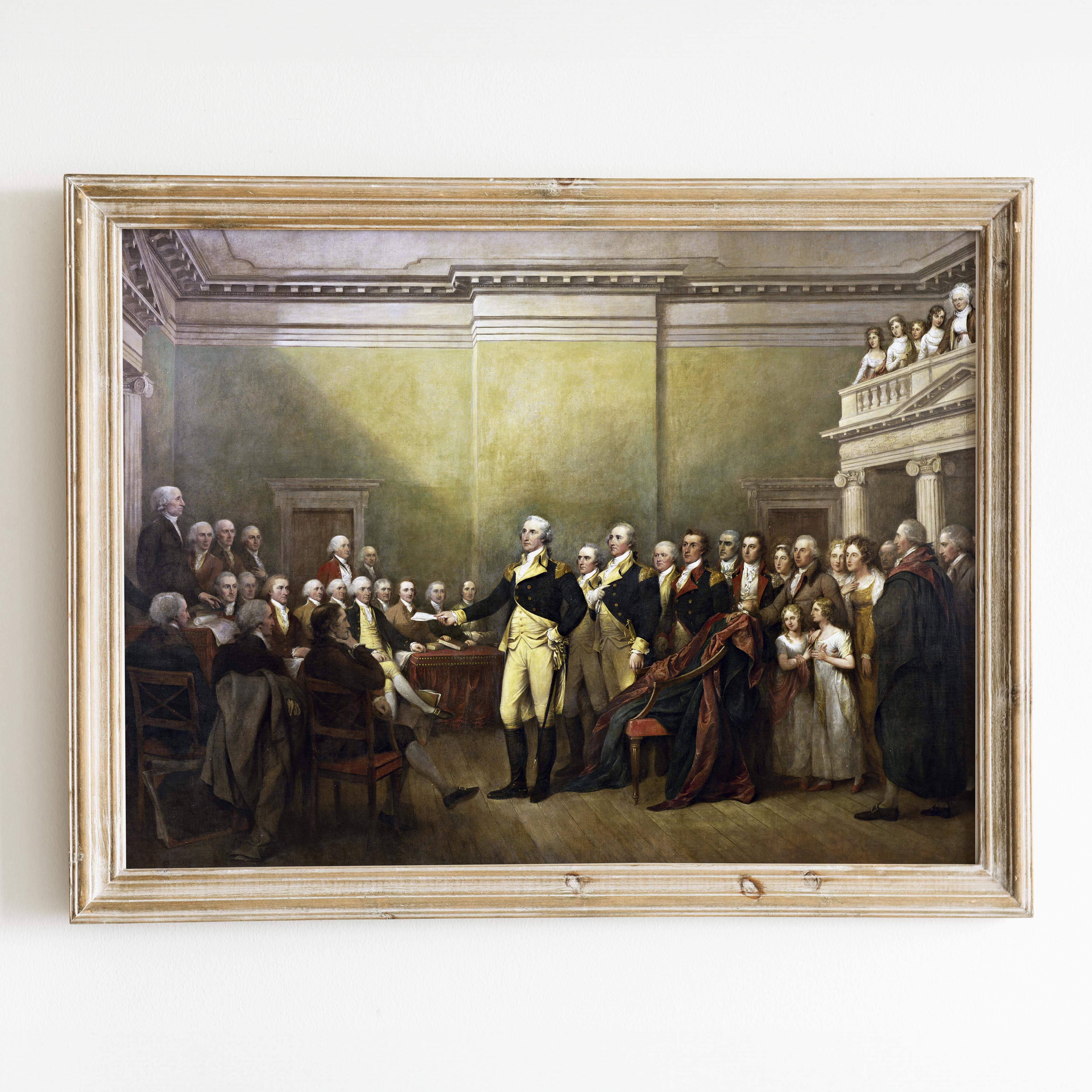 George Washington Resigning His Commission Wall Art Poster Prints ...