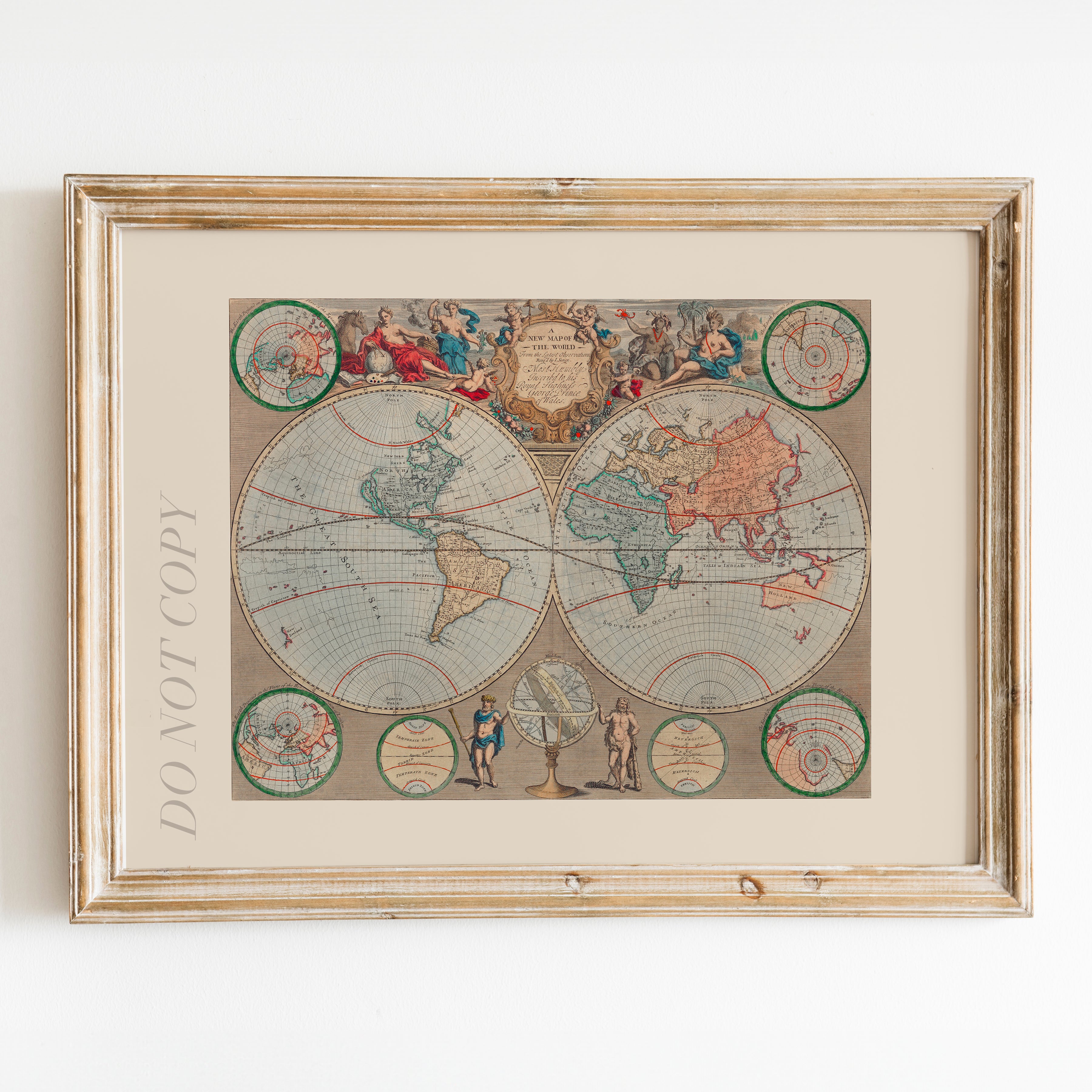 A New Map of the World (1720) by John Senex Wall Art Prints – Prints ...