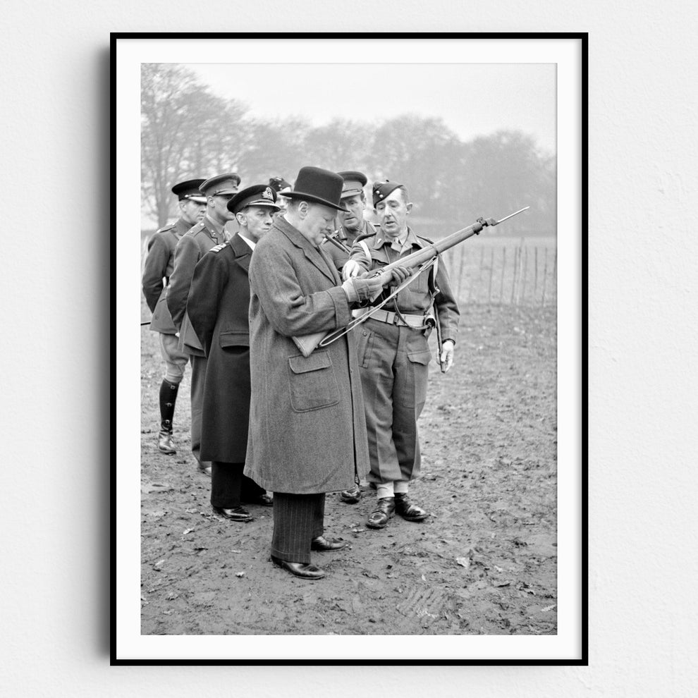 Winston Churchill Machine Gun & Cigar Wall Art Poster Prints – Prints ...