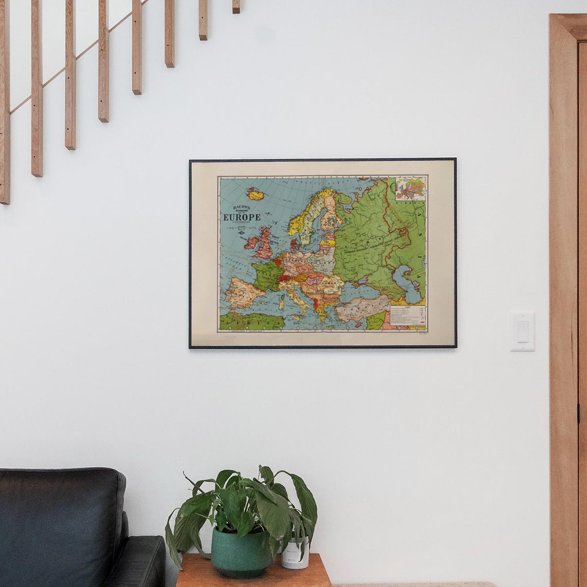 Bacon's Standard Map of Europe 1925 Vintage Maps Art Prints – Prints ...