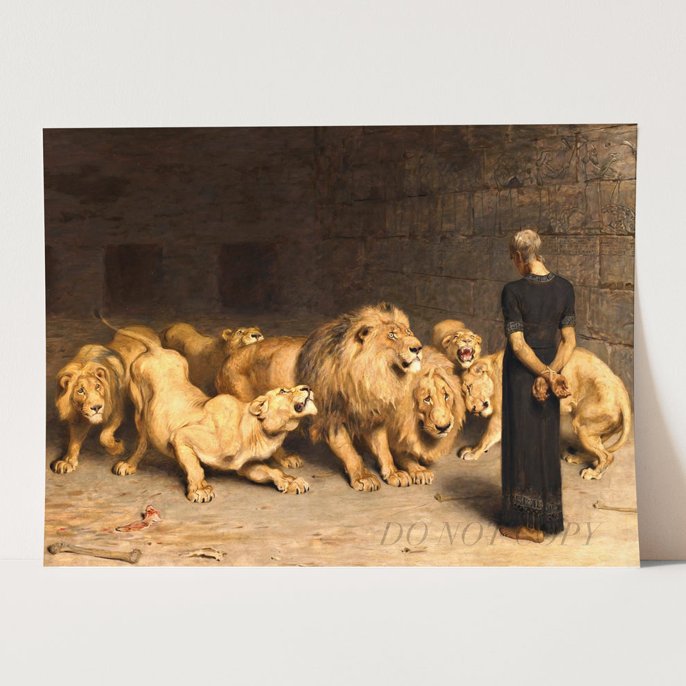 Daniel in the Lions' Den 1872 by Briton Rivière Wall Art Prints ...