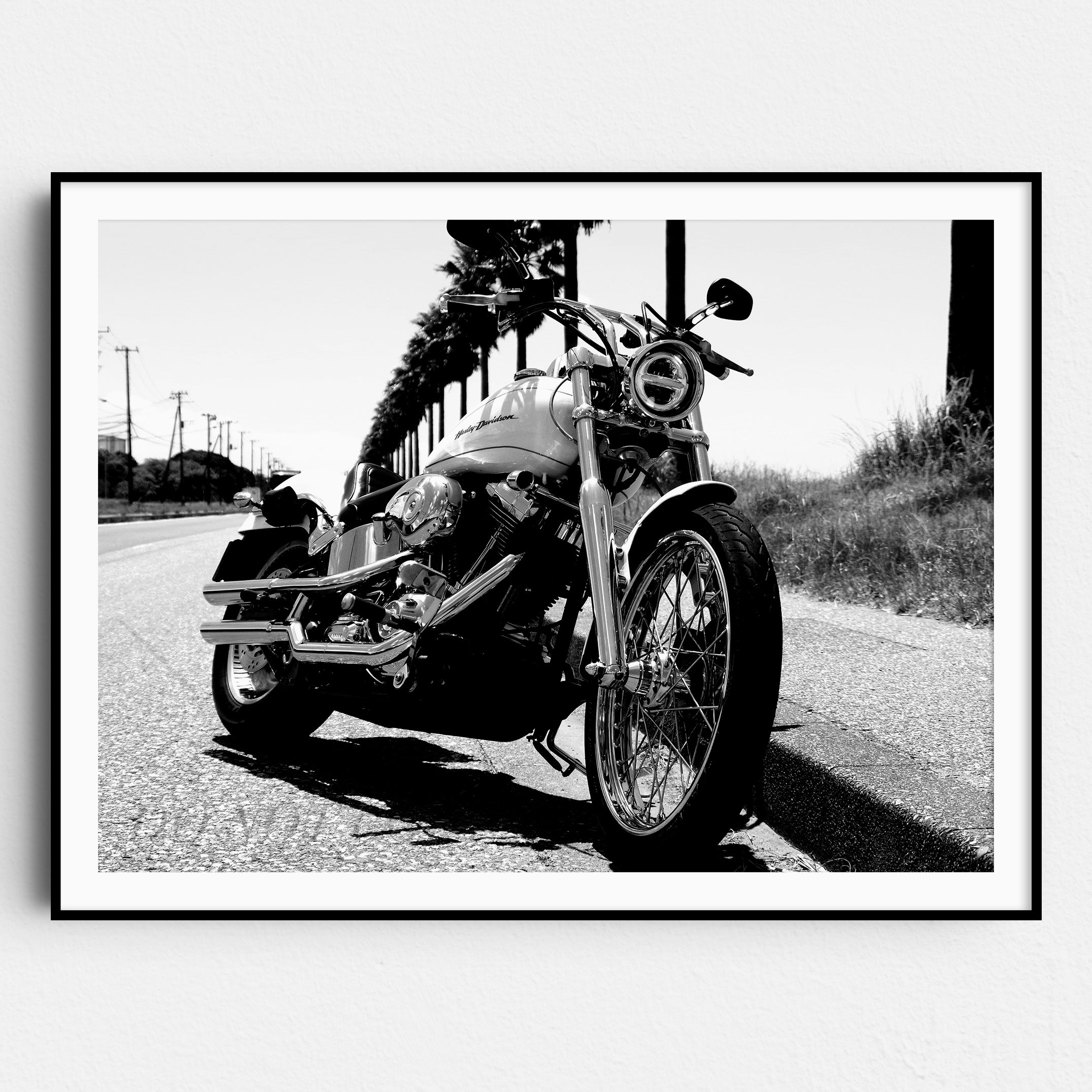 Harley Davidson By The Beach Wall Art Prints – Prints Limited