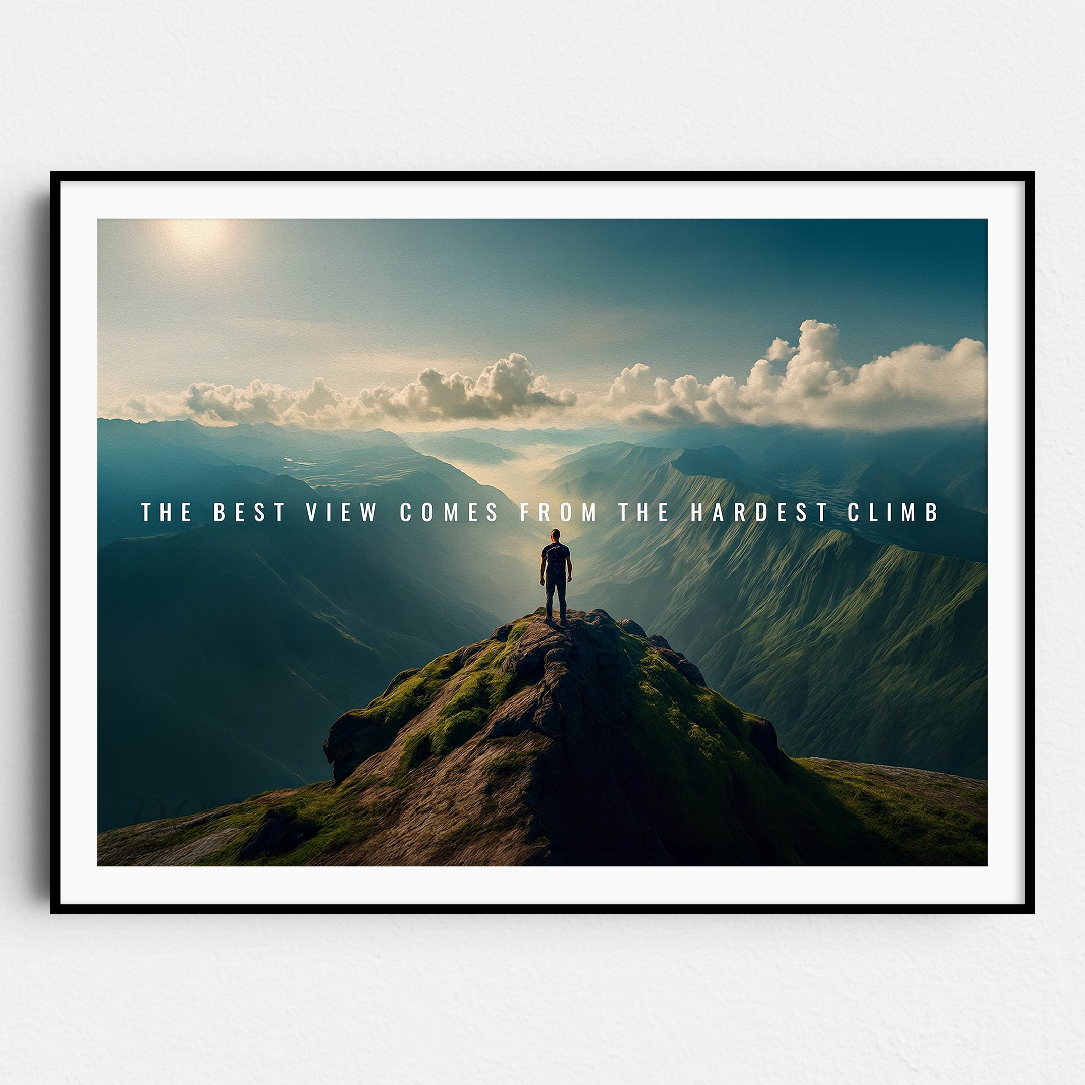 The Best View Comes From The Hardest Climb Wall Art Poster Prints ...