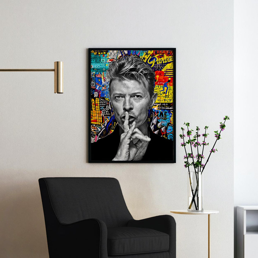 Banksy David Bowie Shush Wall Art Poster Prints – Prints Limited